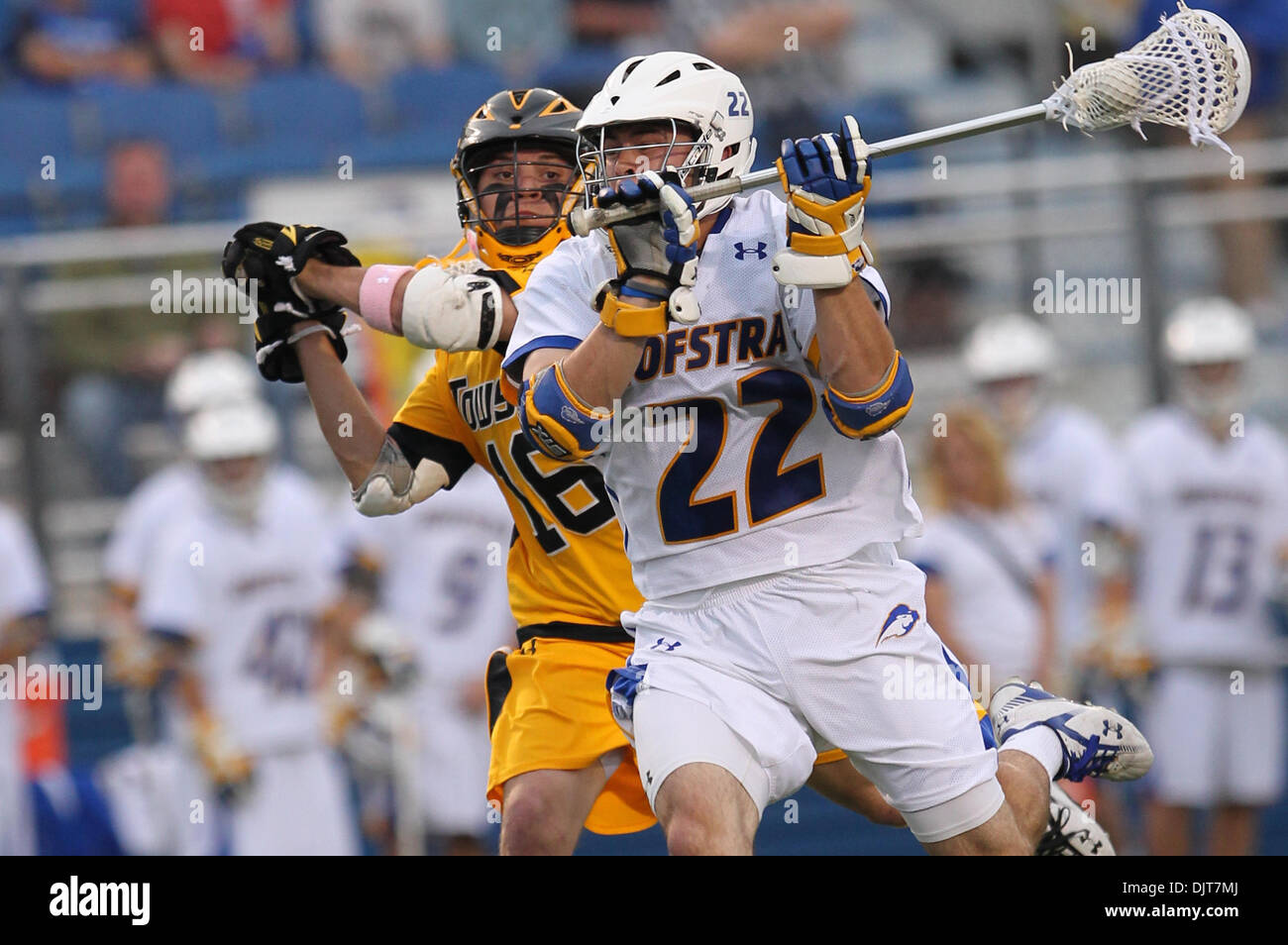 Hofstra Midfielder Thomas Interlicchio (#22) readies a shot on goal ...