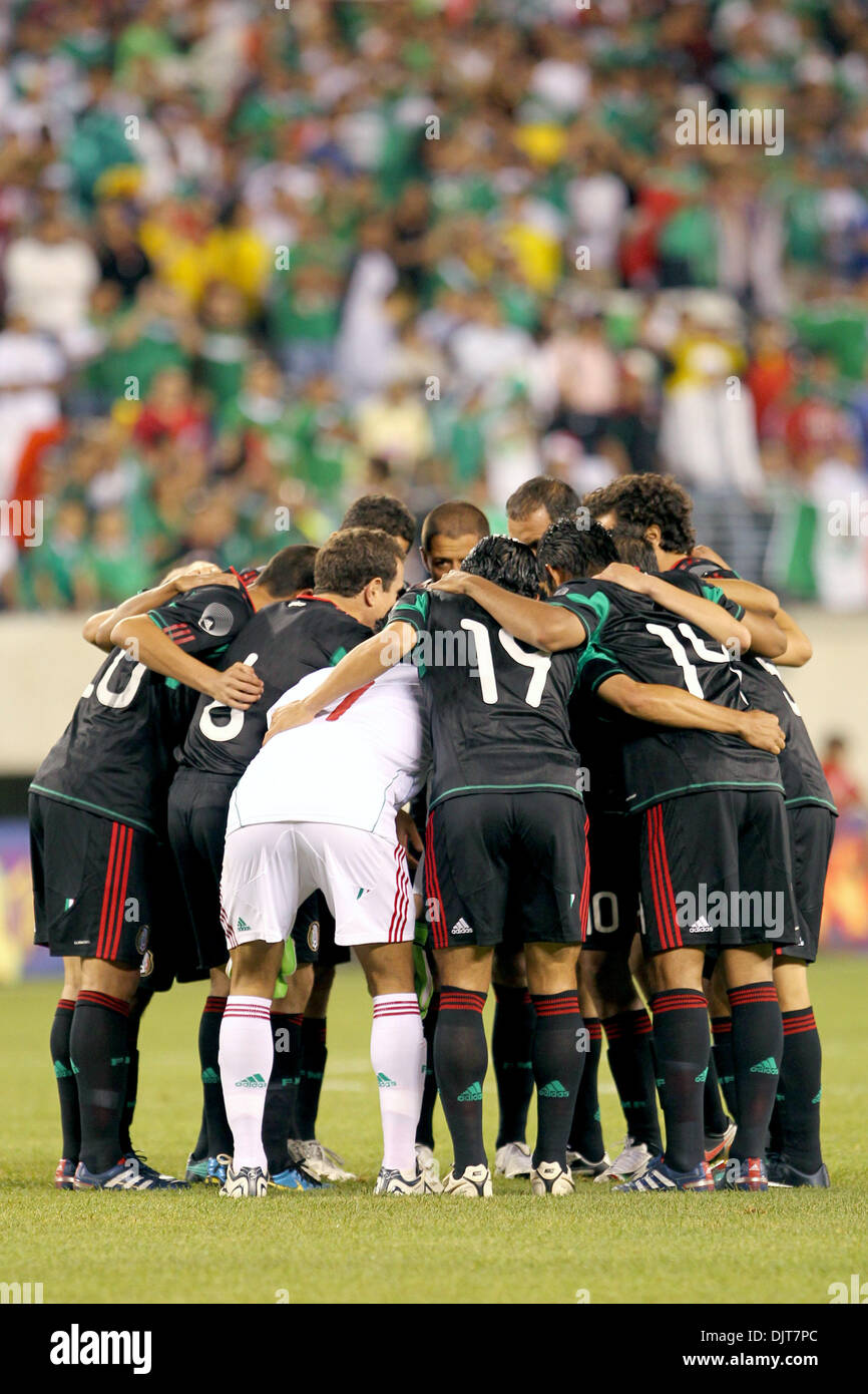 07 May 2010: The Mexican National team huddles pregame.At the end, the ...
