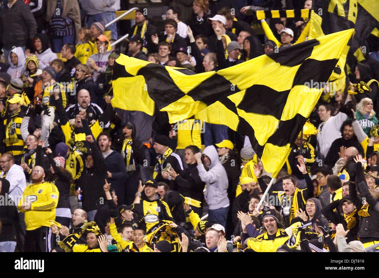 Crew fans in the Nordecke (''north corner'' in German) at Crew Stadium ...