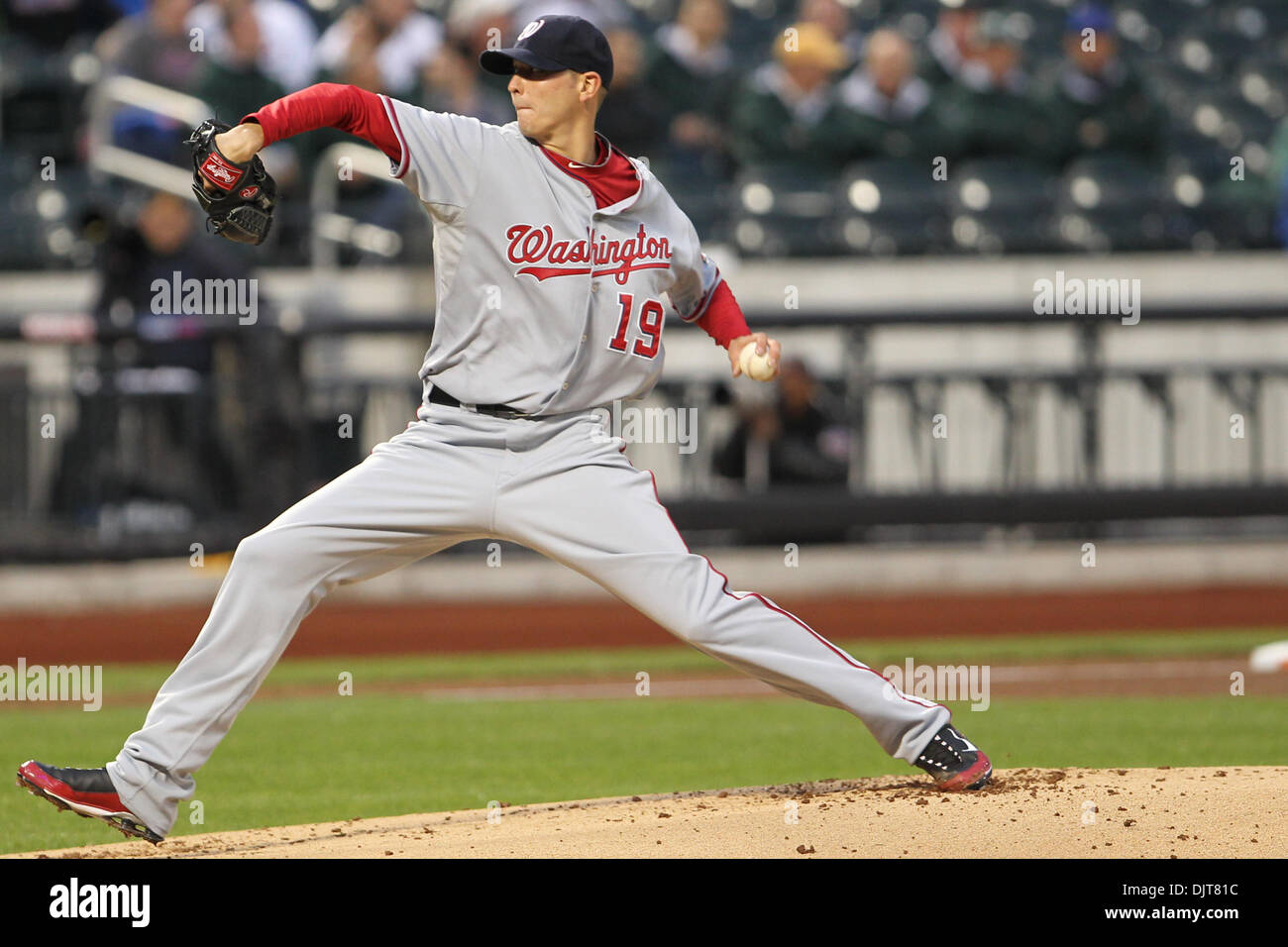 Washington Nationals Pitcher Scott Olsen (#19) the game played at Citi ...