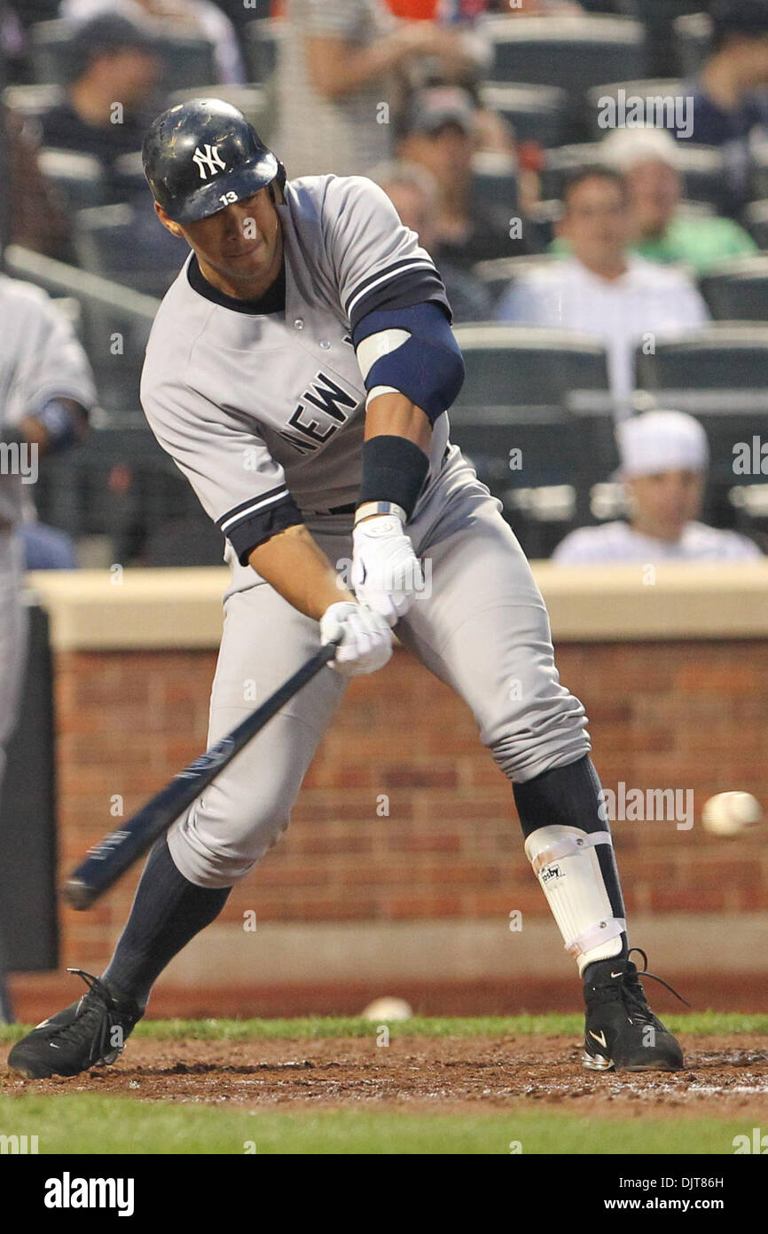 New York Yankees Infielder Alex Rodriguez (#13) at bat. The Yankees ...