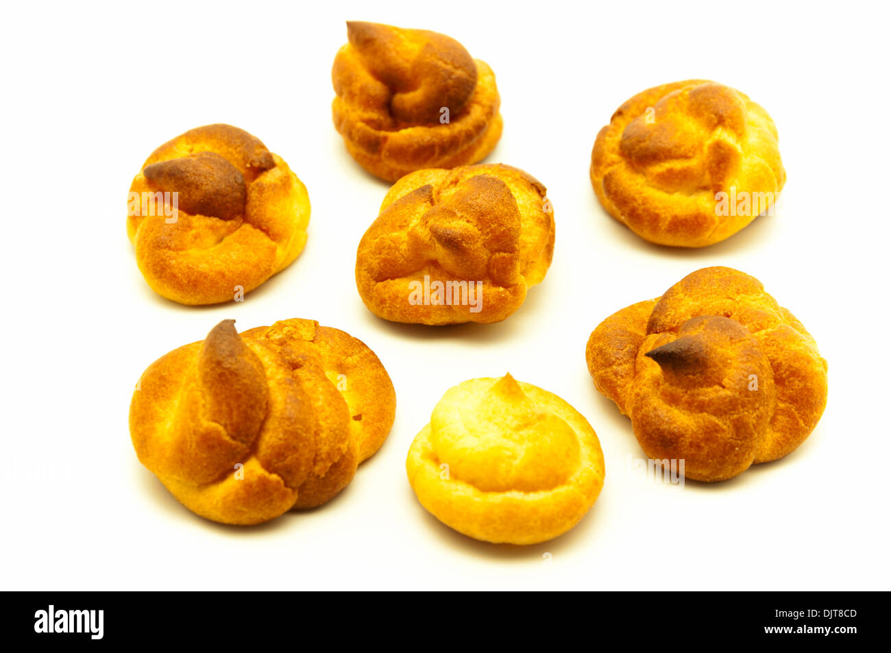 Round shaped cookies on a white background Stock Photo - Alamy