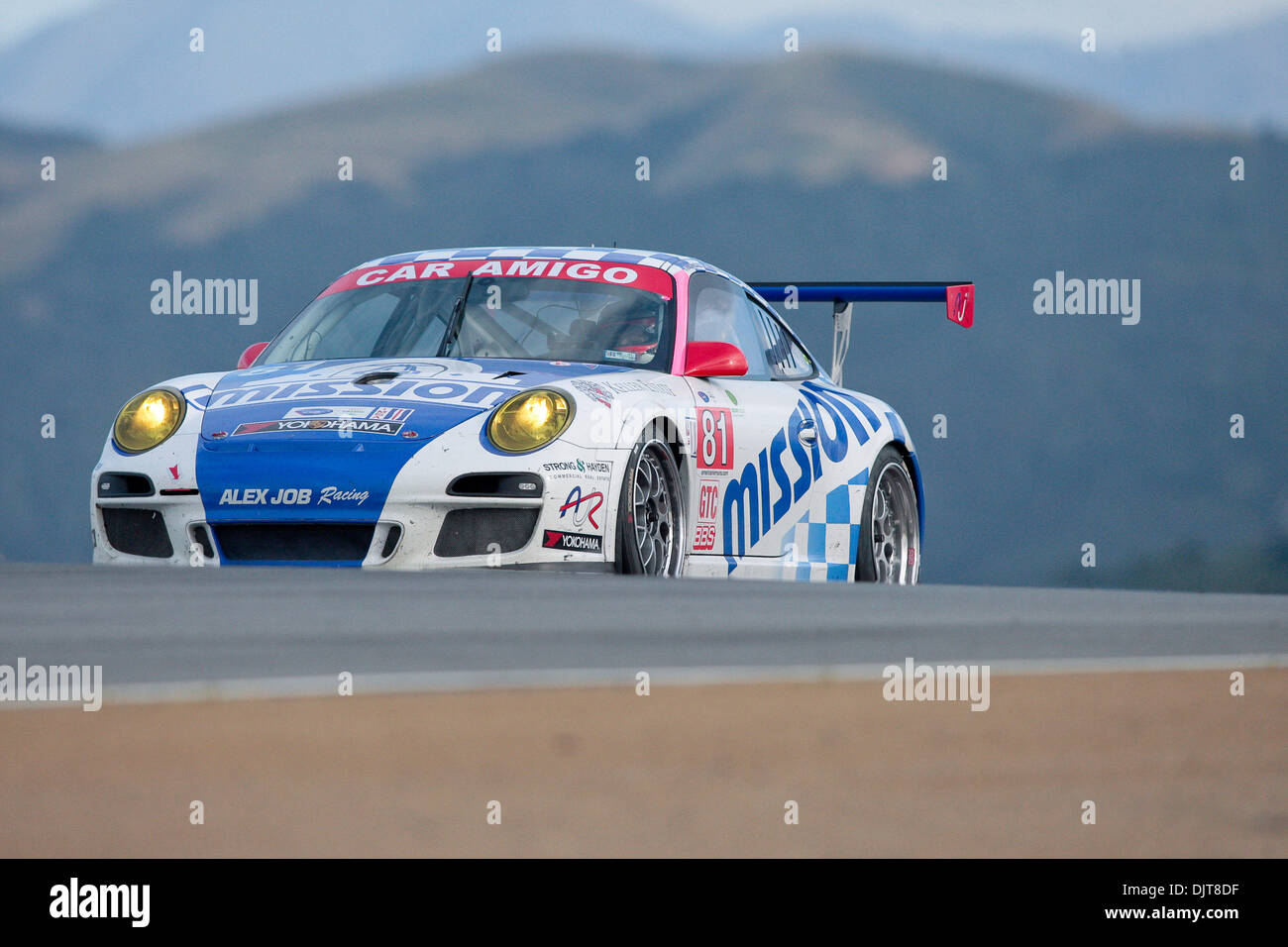 Monterey, Calif. Team ALEX JOB RACING drive the number 81 Porsche 911 ...