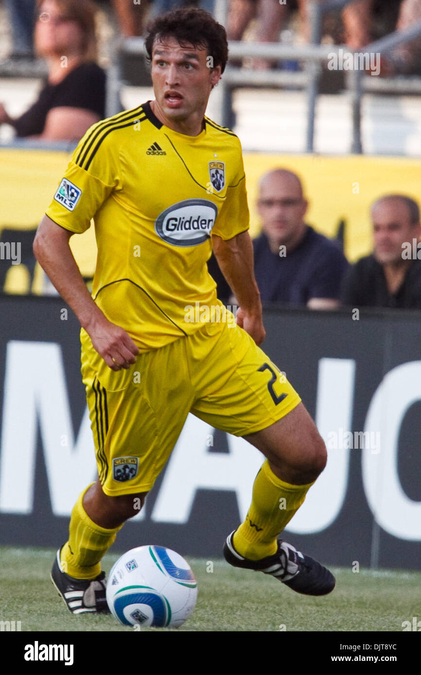 Crew defender Jed Zayner (#24) during game action. The LA Galaxy ...