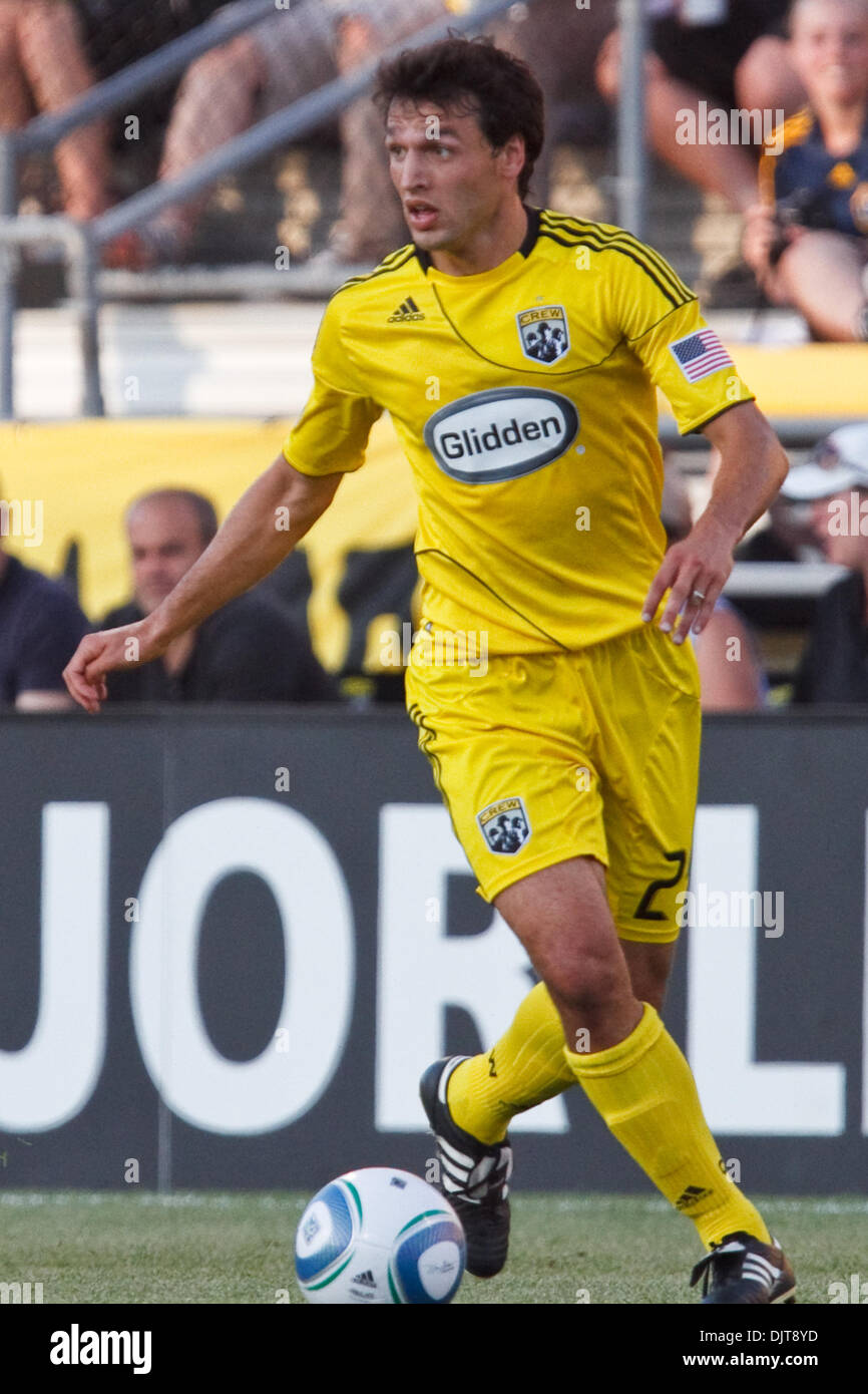 Crew defender Jed Zayner (#24) during game action. The LA Galaxy ...