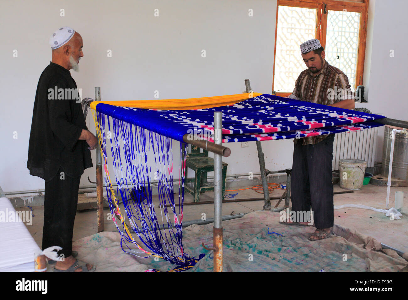 Silk production factory, Hotan, Hotan Prefecture, Xinjiang Uyghur ...