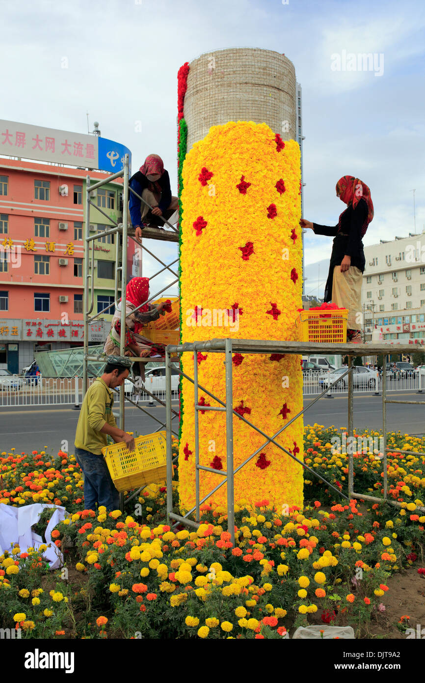 Landscape architecture, Unity Square, Hotan, Hotan Prefecture, Xinjiang ...