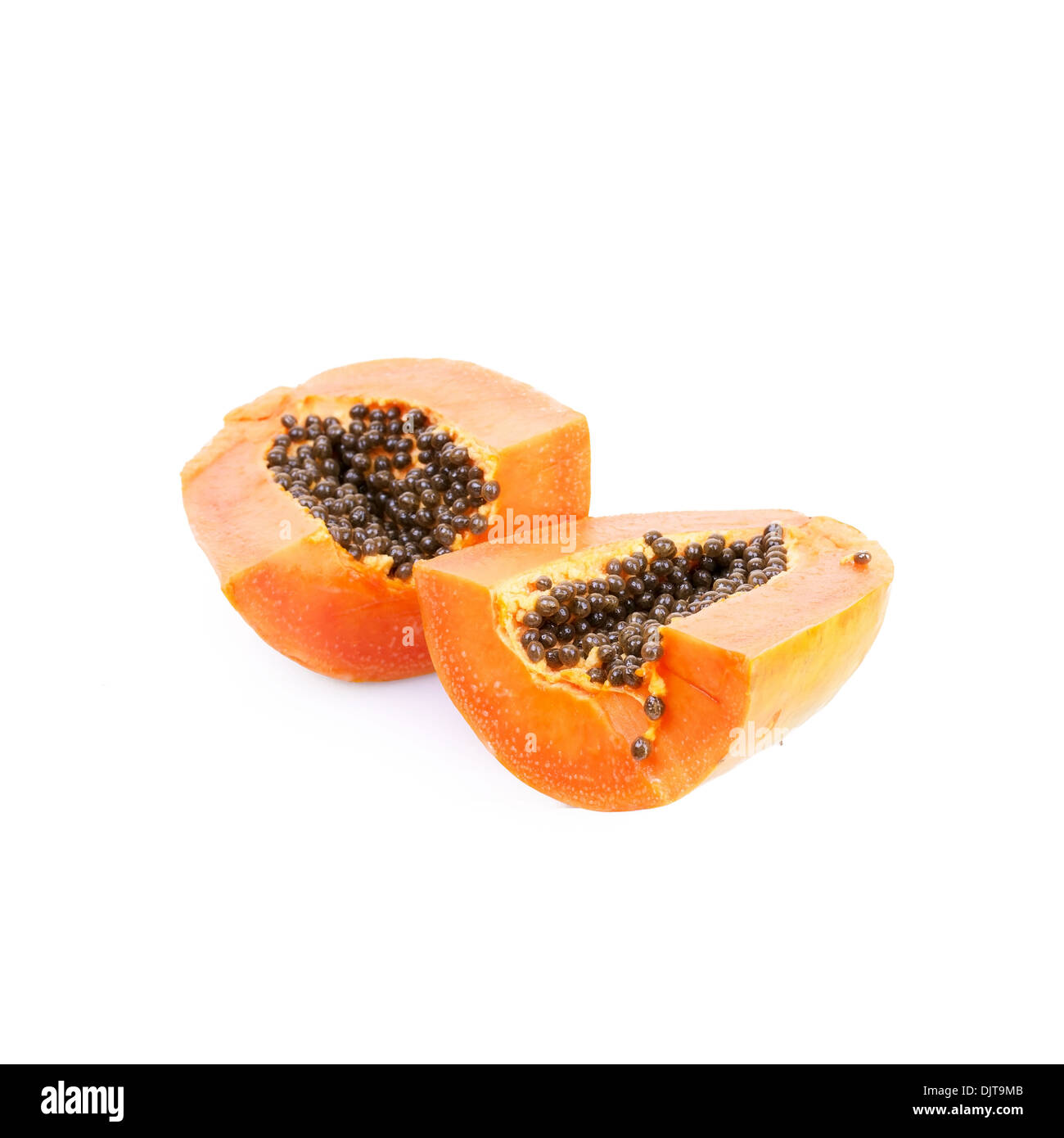 Papaya fruits green color on Cut Out Stock Images & Pictures - Alamy