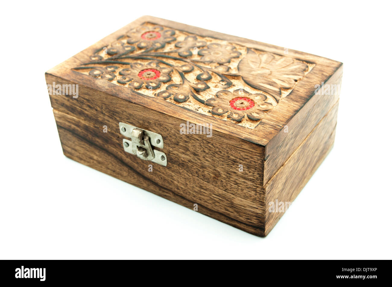 wooden box on a white background Stock Photo - Alamy