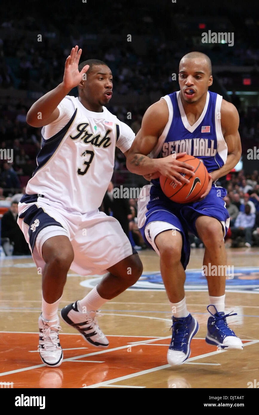 10March 2010: Seton Hall guard Jordan Theodore #10 and Notre Dame guard ...