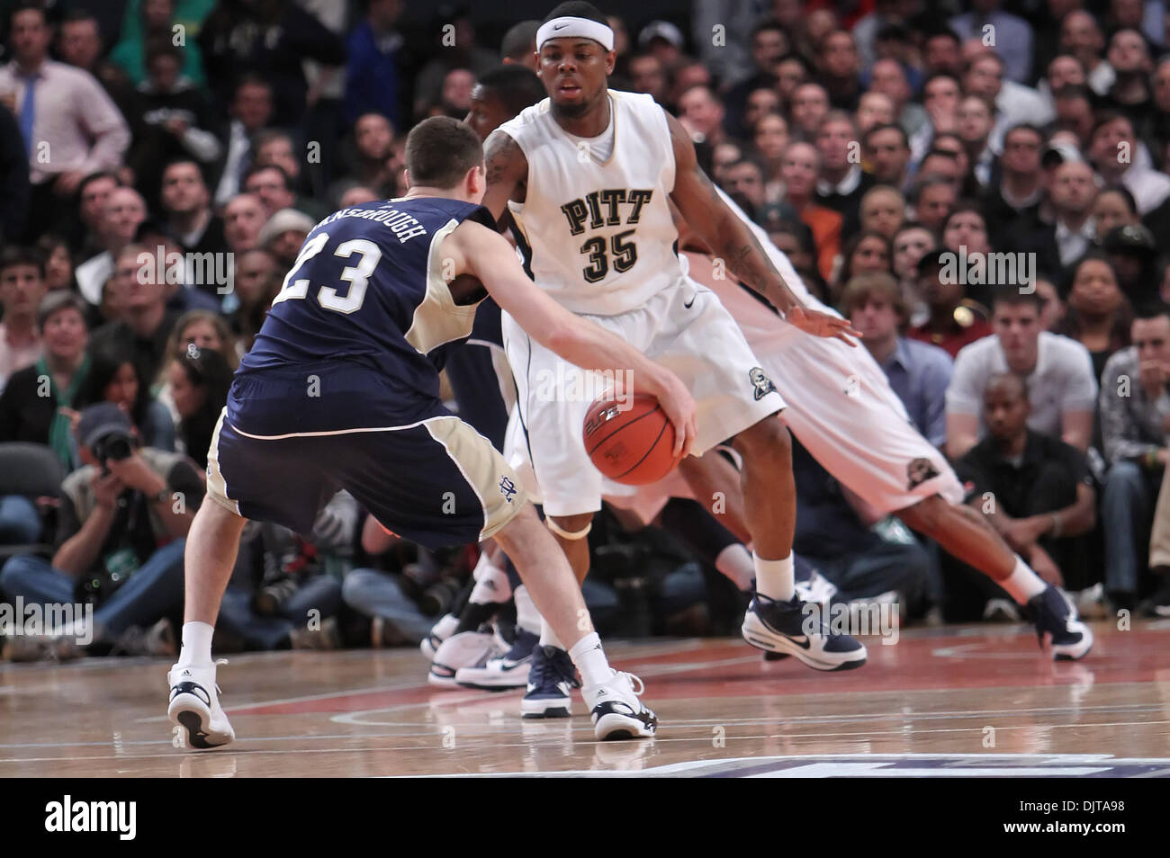 Notre Dame guard Ben Hansbrough #23 and Pittsburgh forward Nasir ...