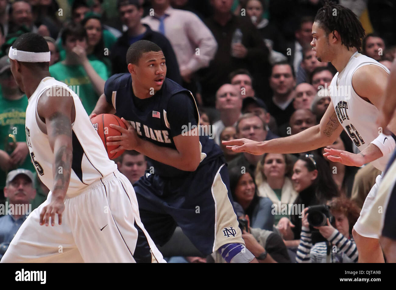 Notre Dame forward Tyrone Nash #1. Notre Dame defeated Pittsburgh 50-45 ...