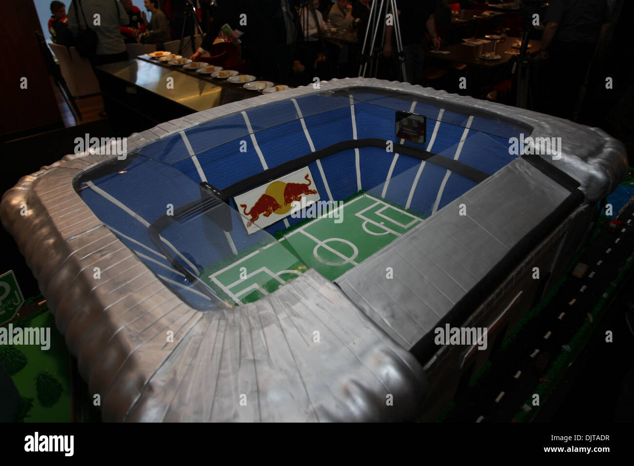 The Red Bull Arena cake. Media Day at Red Bull Arena, Harrison, NJ ...