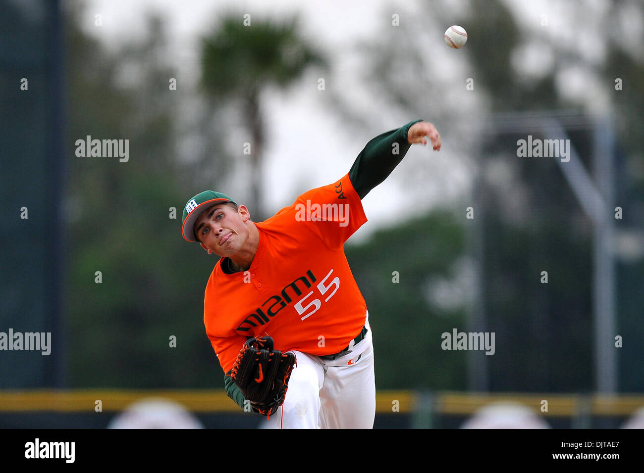University of Miami starting pitcher Steven Ewing..Fordham University ...