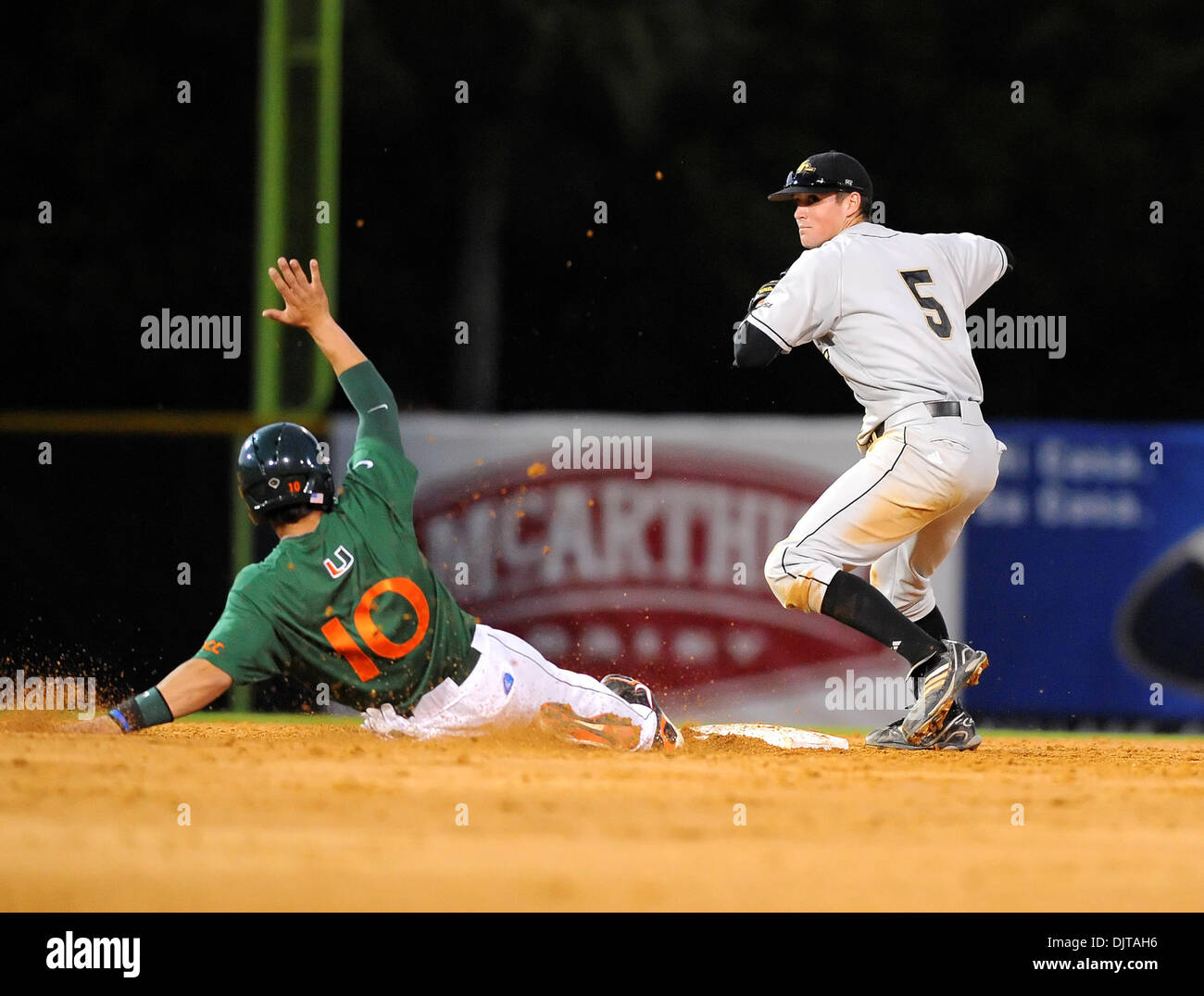 Central Florida Knights second baseman Austin Johnston turns double ...