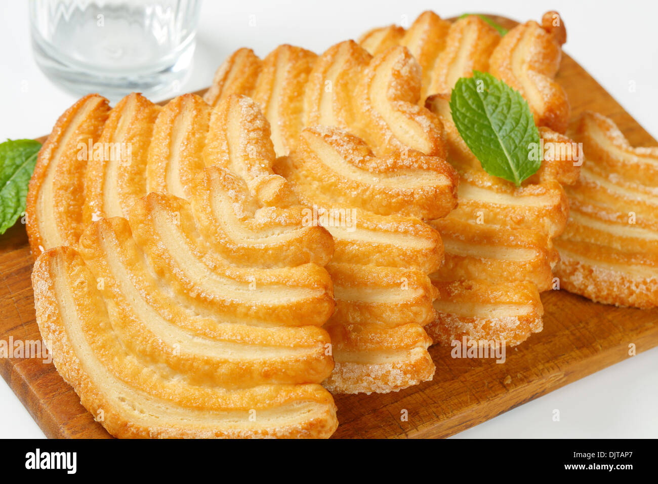 Italian puff pastry cookies coated with sugar Stock Photo - Alamy