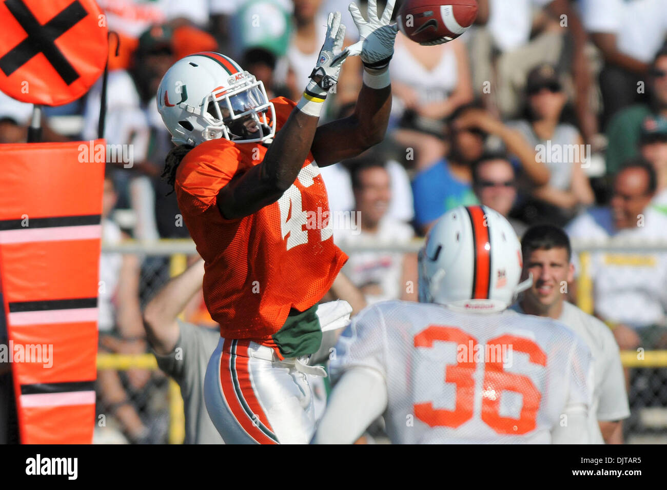 Miami Hurricanes Spring football scrimmage at Traz Powell Stadium in ...