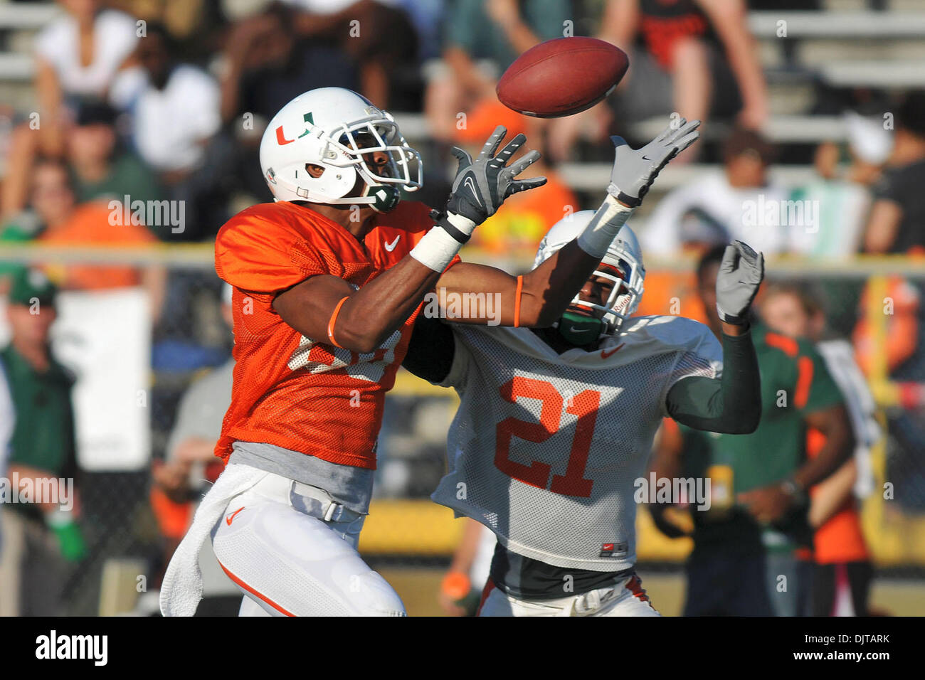 Miami Hurricanes Spring football scrimmage at Traz Powell Stadium in ...
