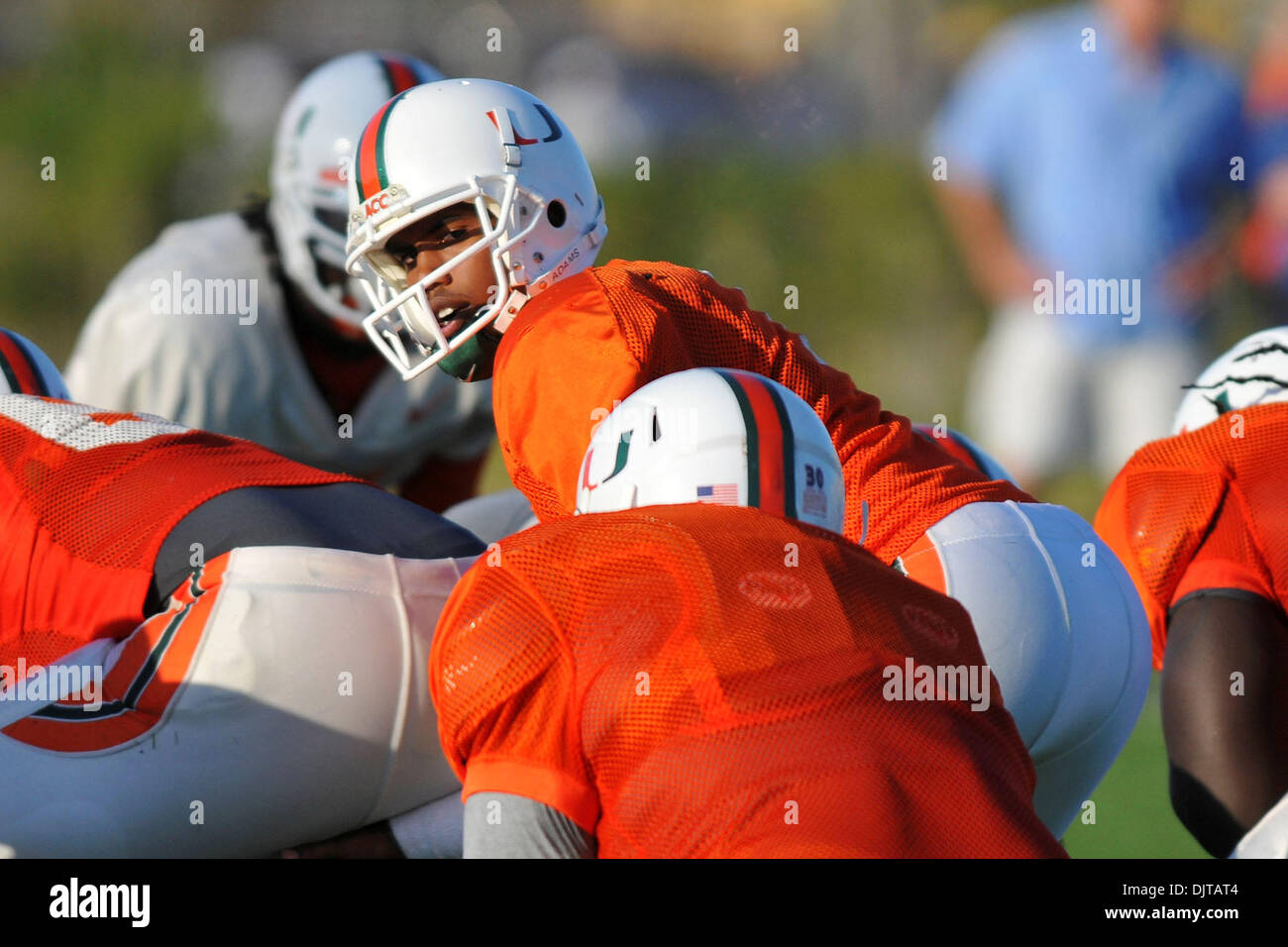 Miami Hurricanes Spring football scrimmage at Traz Powell Stadium in ...
