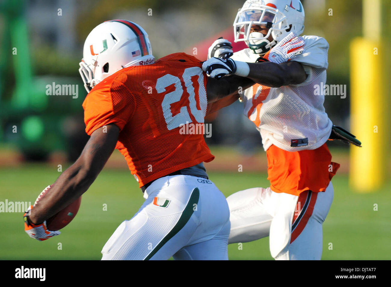 Miami Hurricanes Spring football scrimmage at Traz Powell Stadium in ...