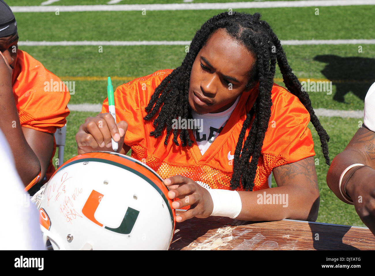 Miami Hurricanes Spring football scrimmage at Traz Powell Stadium in ...