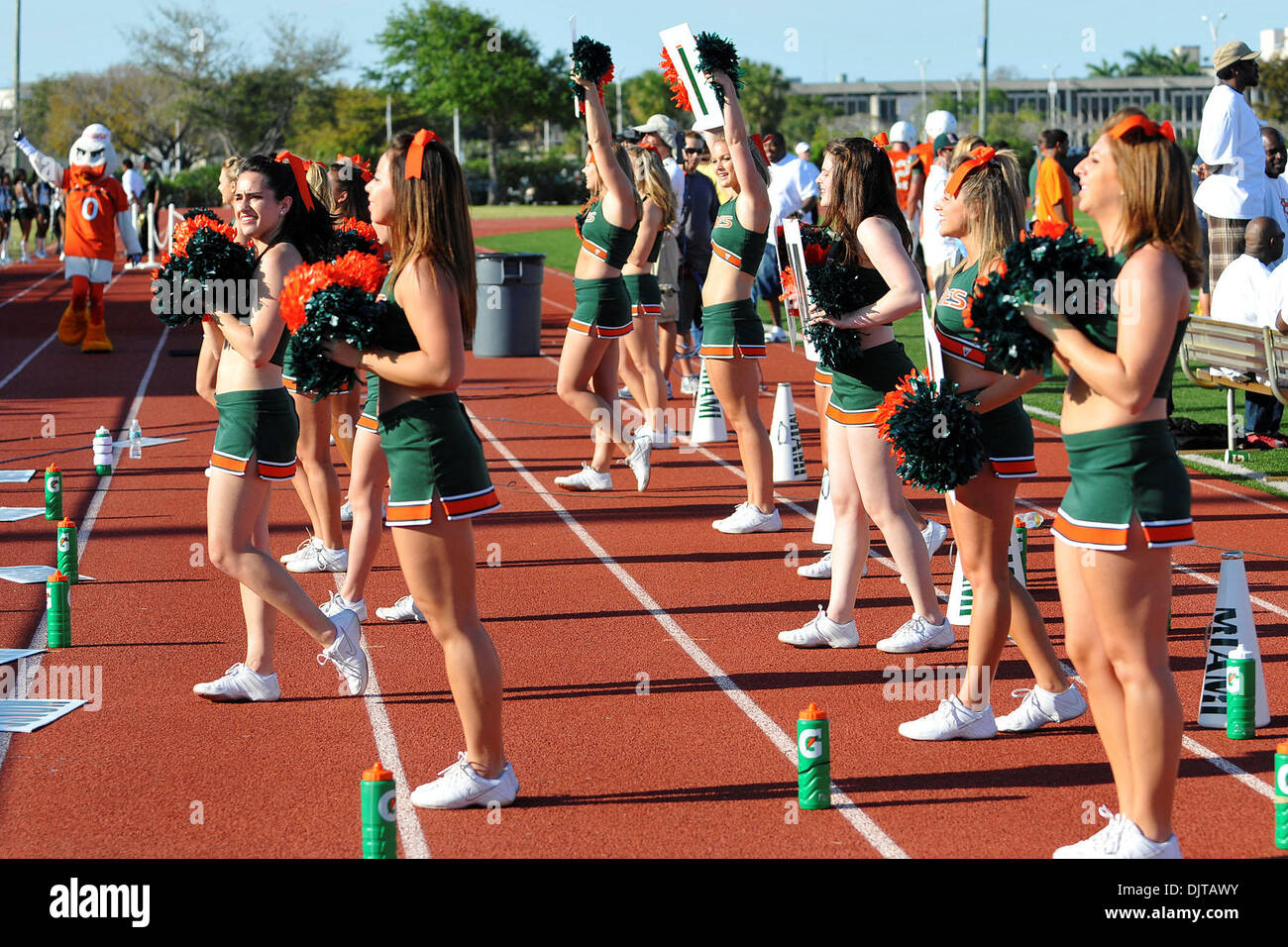 Miami Hurricanes Spring football scrimmage at Traz Powell Stadium in ...
