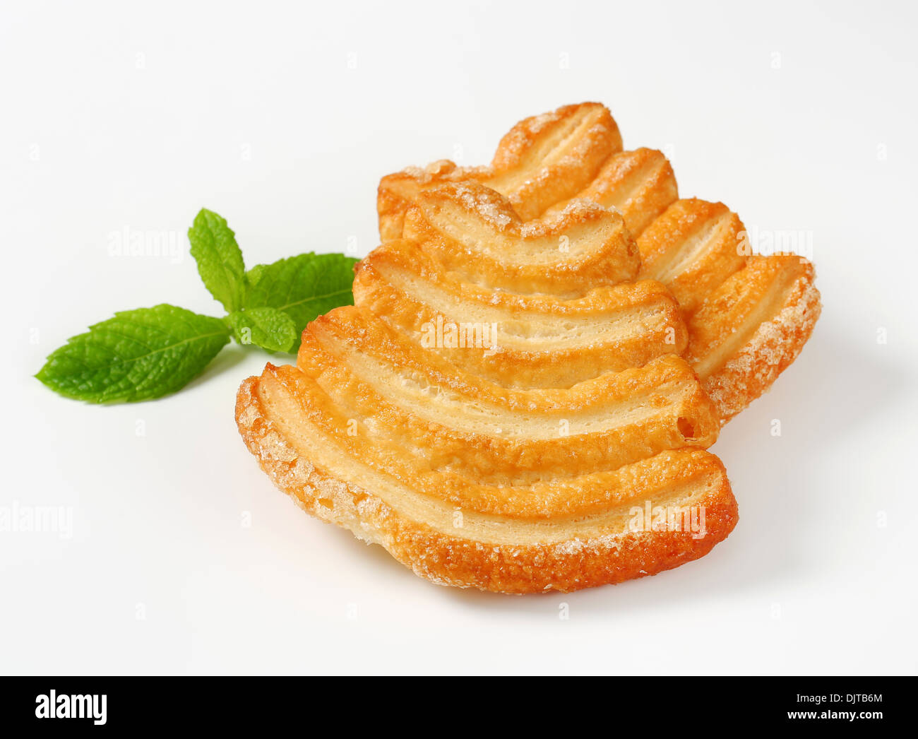 Italian puff pastry cookies coated with sugar Stock Photo - Alamy
