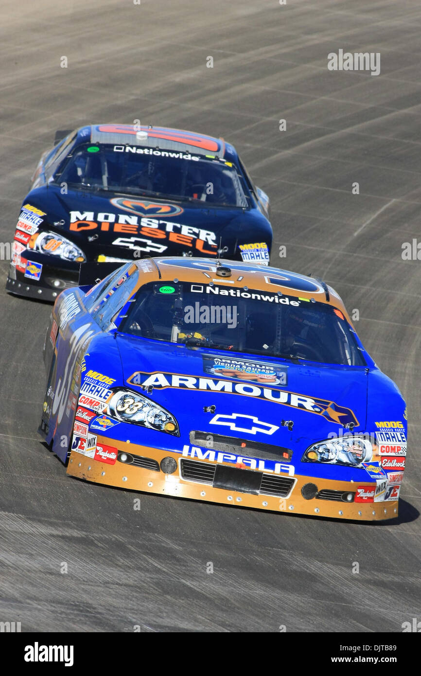 Nationwide drivers Kevin Harvick #33 and Mike Wallace #01 during the ...