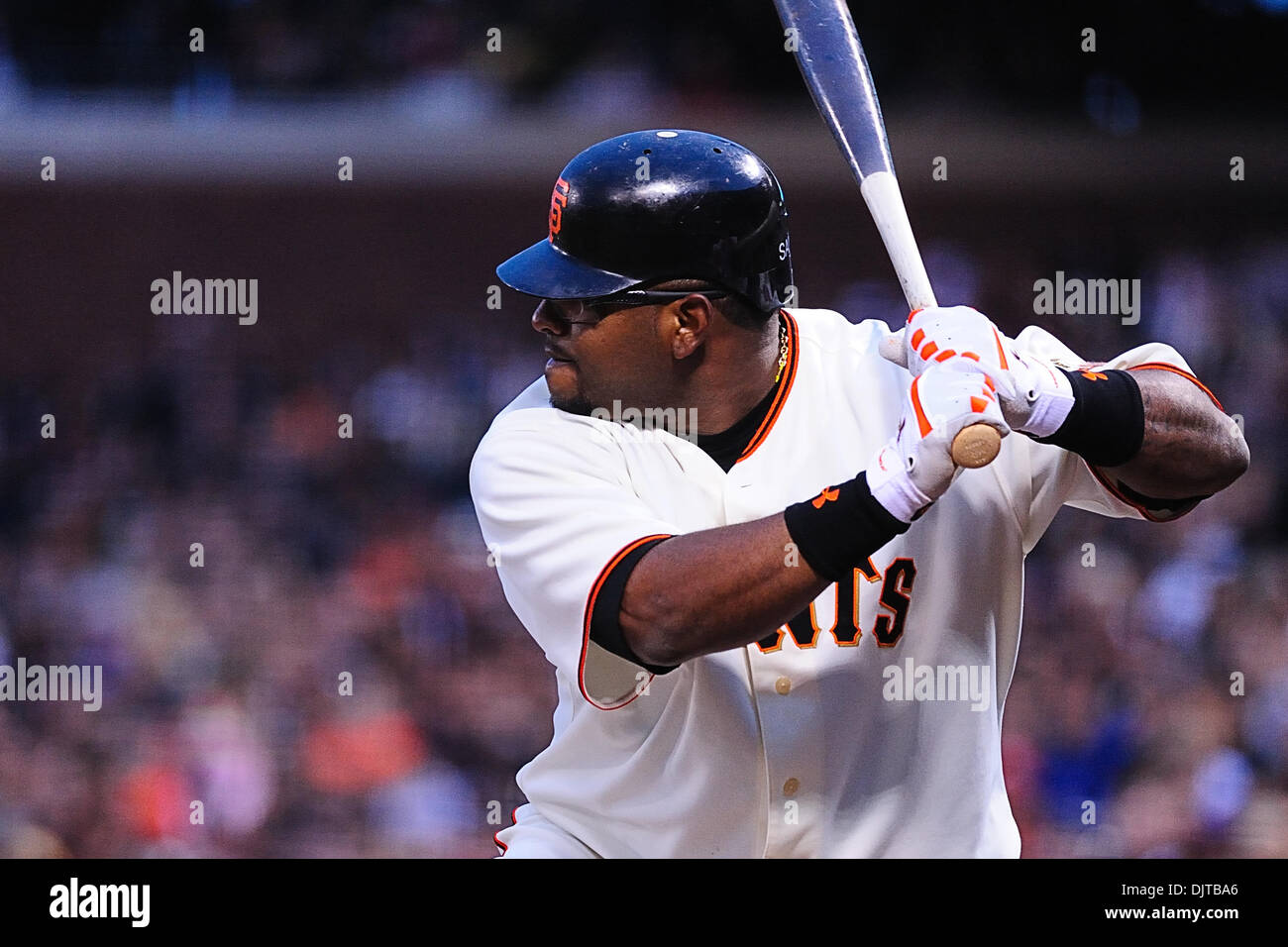 San Francisco, CA: Pablo Sandoval (48) at bat during the game between ...