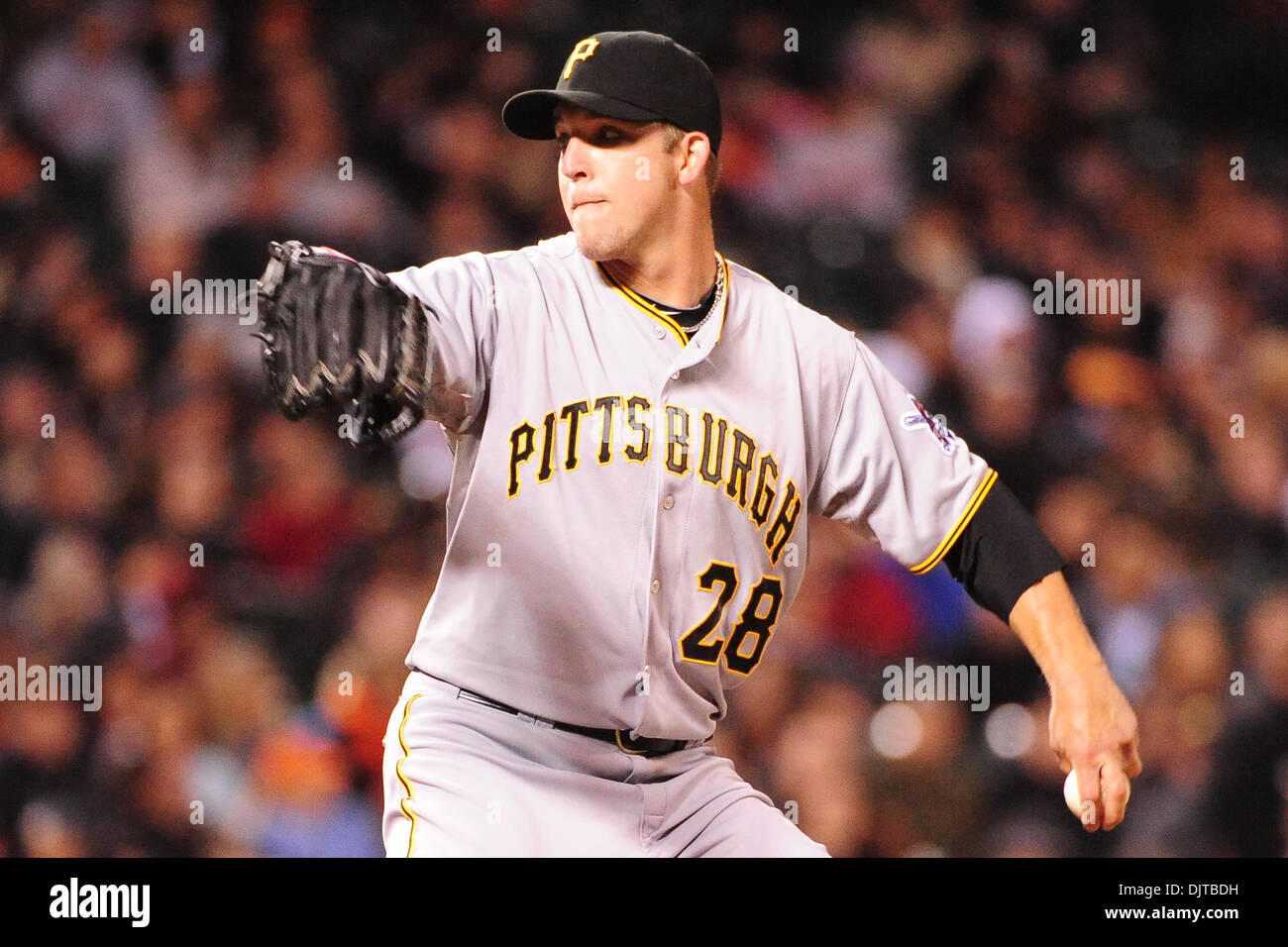 San Francisco, CA: Pittsburgh Pirate starting pitcher Paul Maholm (28 ...