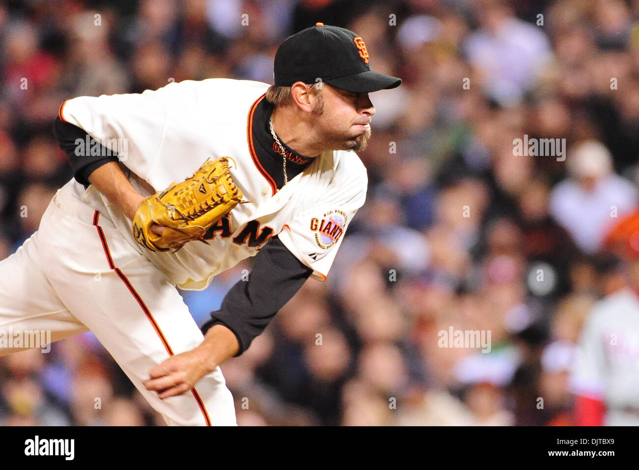 San Francisco, CA: San Francisco Giants relief pitcher Jeremy Affeldt ...