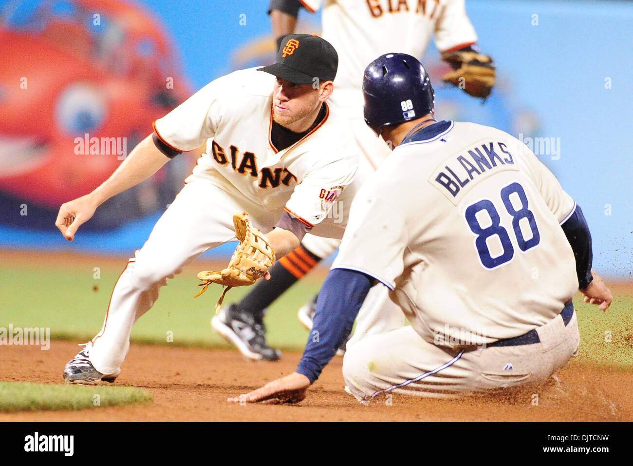 San Francisco, CA: San Diego Padres' left fielder Kyle Blanks (88 ...