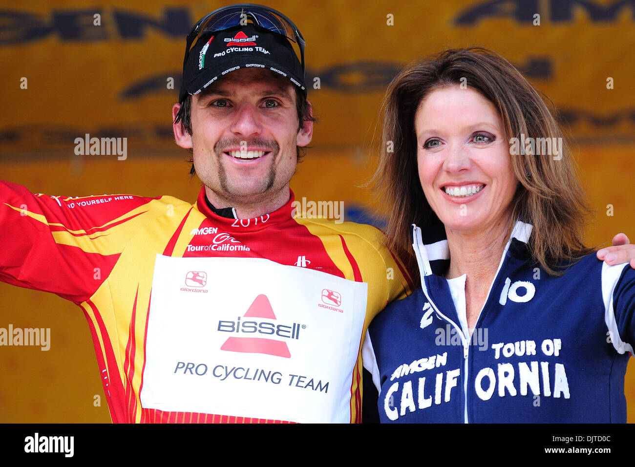 Local boy Paul Mach of Team Bissell is all smiles as he wears the King ...