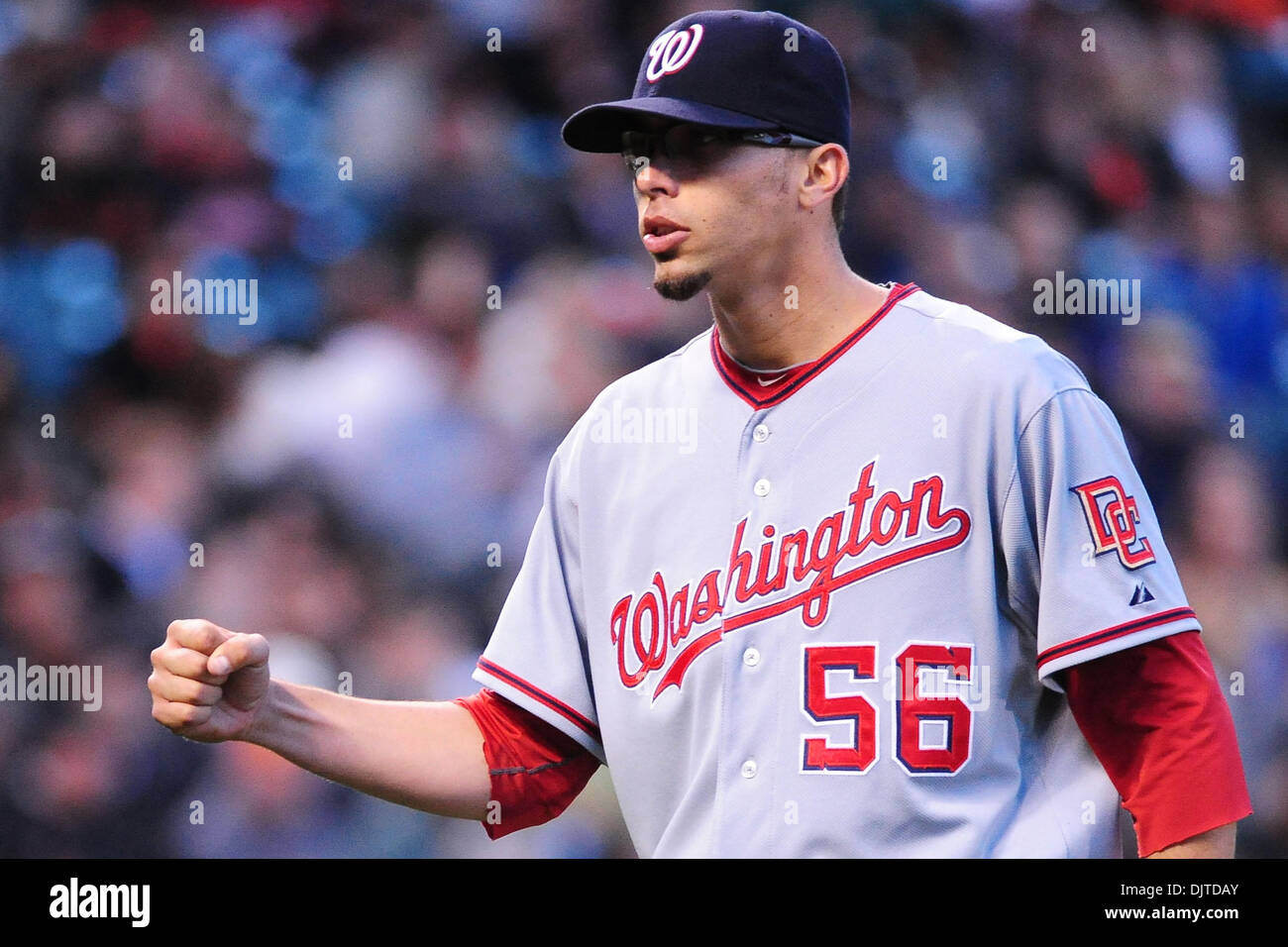 San Francisco, CA: Washington Nationals pitcher Luis Atilano (56) happy ... San Francisco, CA: Washington Nationals pitcher Luis Atilano (56) happy ...