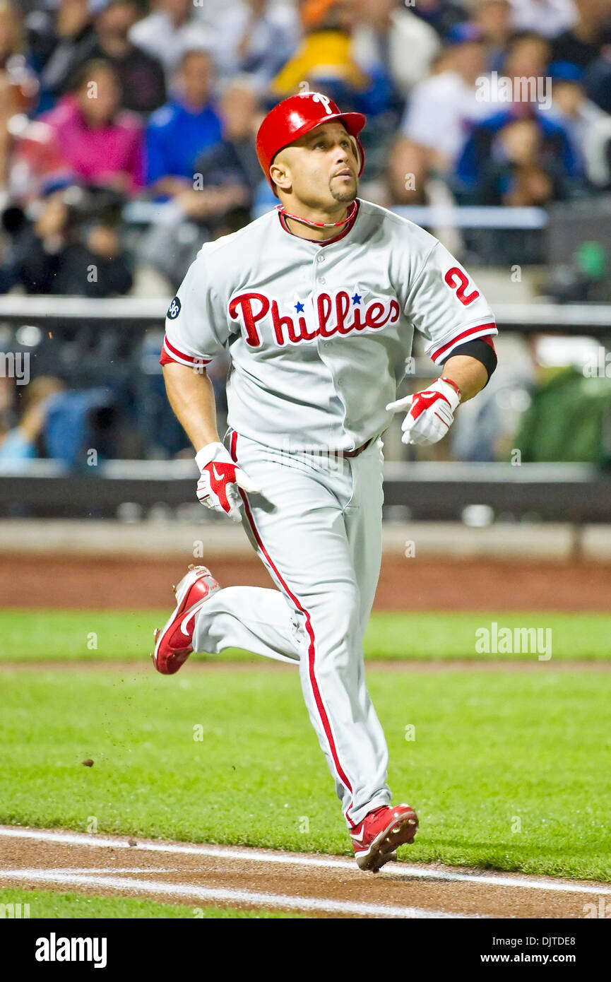 Phillies third baseman Placido Palanco #27 running towards first base ...