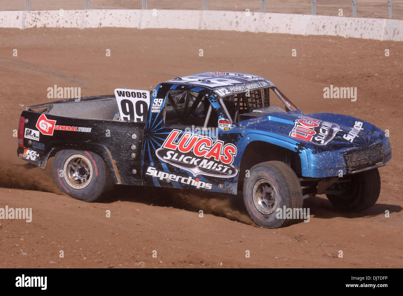 March 5, 2010 Robbie Woods #99 takes turn 7 in his Unlimited 2 truck ...