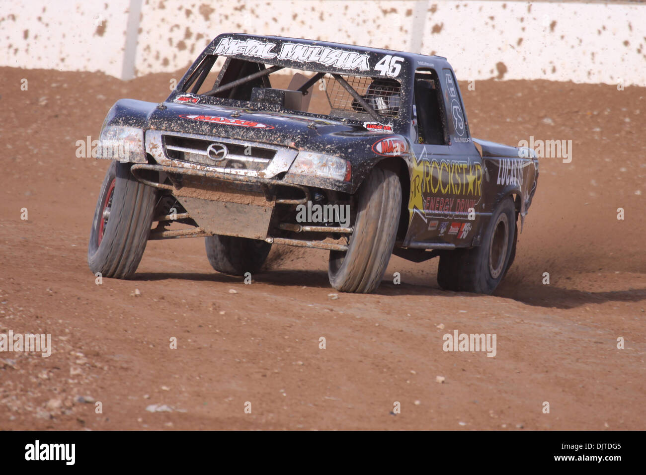 March 5, 2010, Todd Cuffaro #46 goes through turn 7 in his Rockstar ...