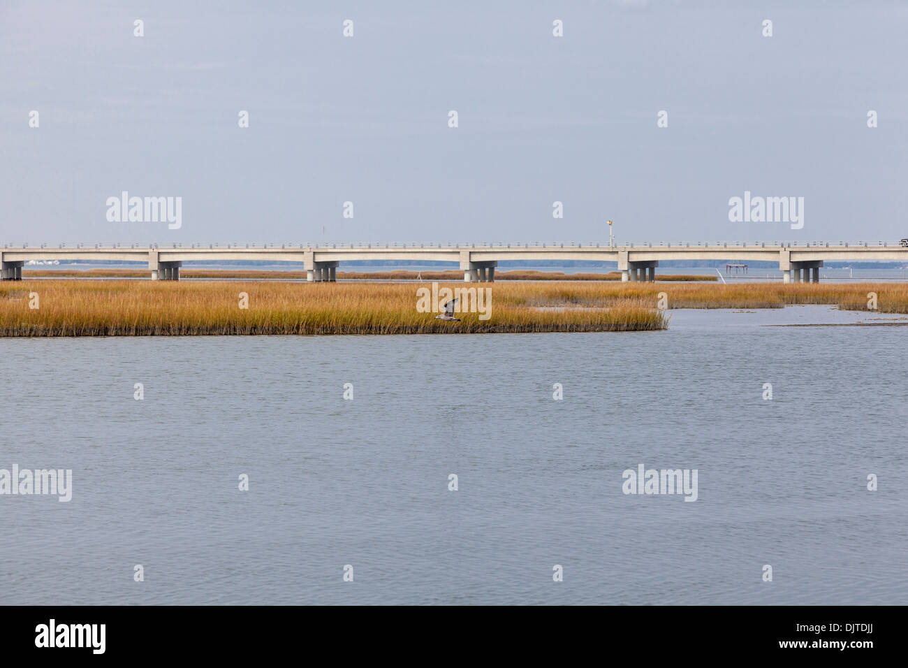 John B Whealton Causeway Bridge to Chincoteague Island, Virginia Stock ...