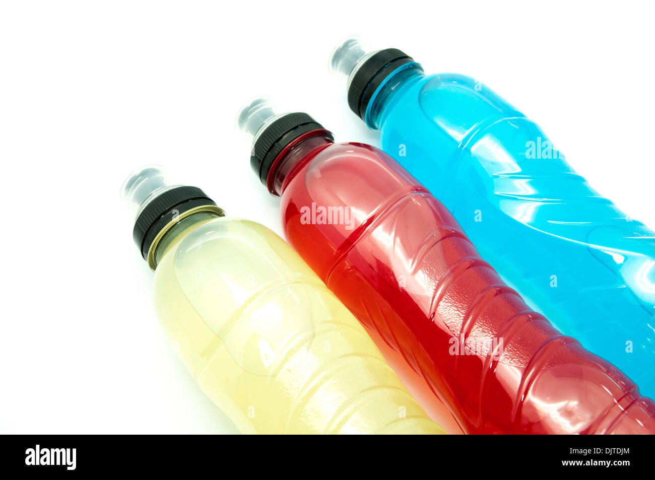 different energy drink flavors on a white background Stock Photo - Alamy