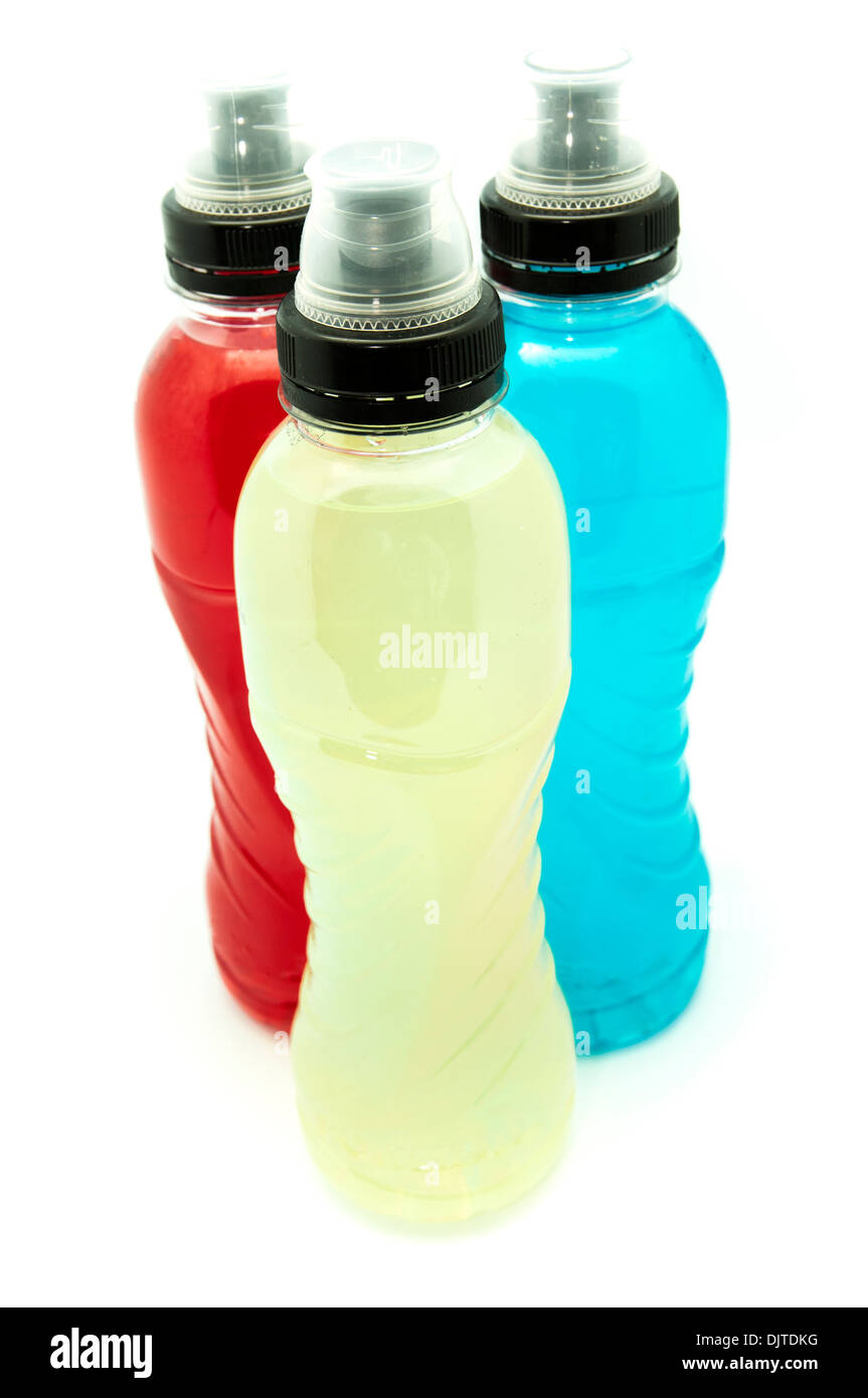 different energy drink flavors on a white background Stock Photo - Alamy