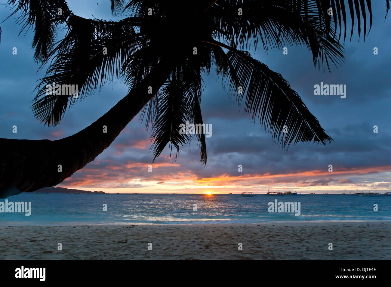 Sunset on Island Boracay Stock Photo - Alamy