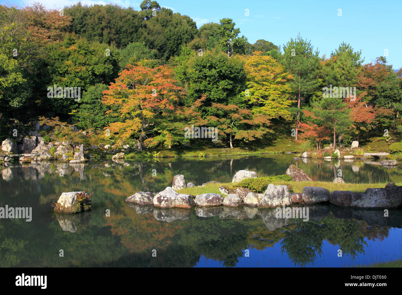 Japan, Kyoto, Arashiyama, Tenryuji Temple, garden, pond Stock Photo - Alamy