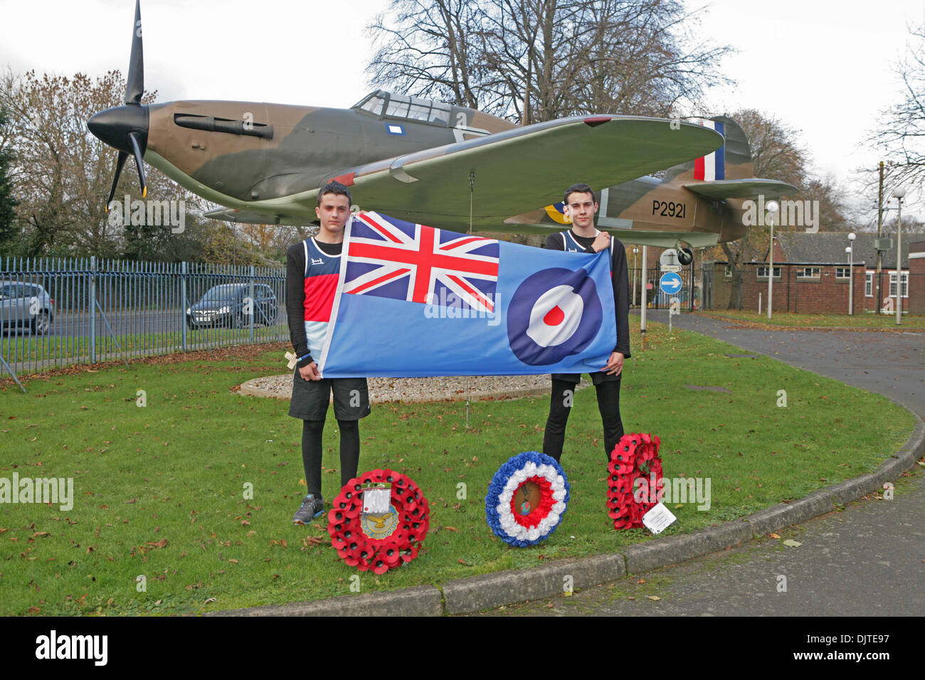Biggin Hill, UK. 30th November 2013. Harry Weller aged 14 & Matthew ...