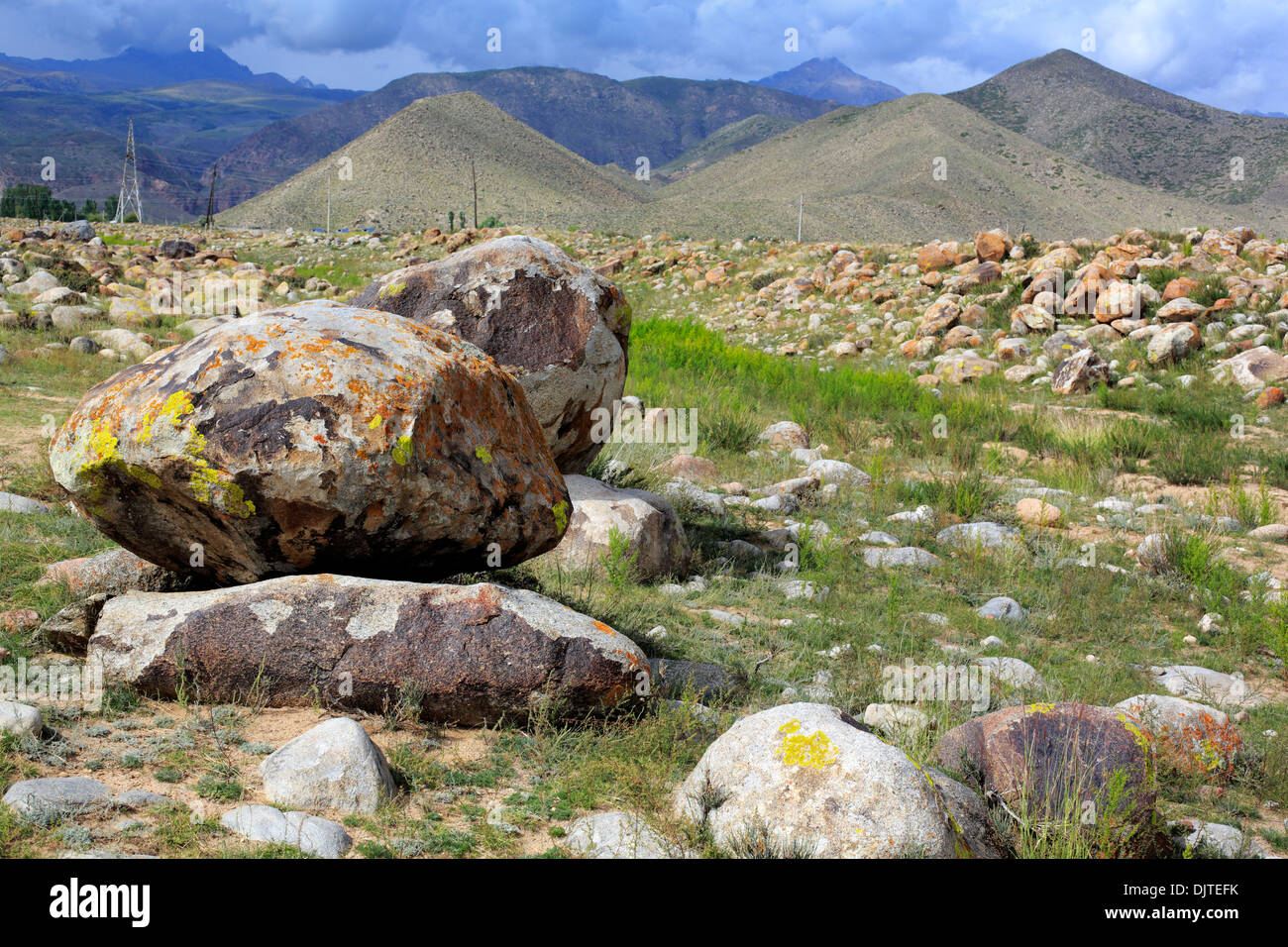 Cholpon Ata petroglyphs, Issyk Kul oblast, Kyrgyzstan Stock Photo - Alamy