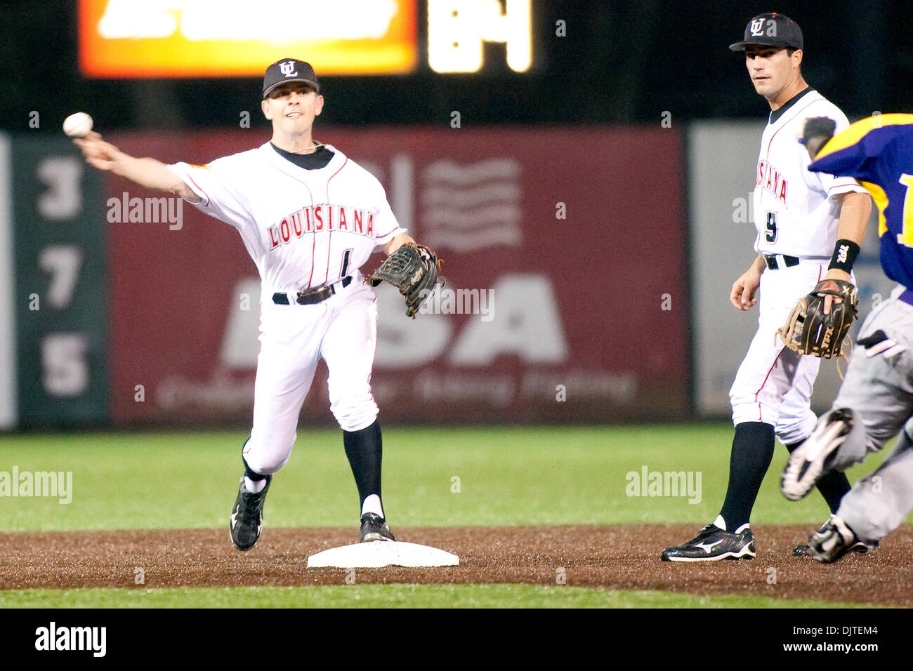 Alcorn State at Louisiana-Lafayette, Louisiana shortstop Greg Fontenot ...