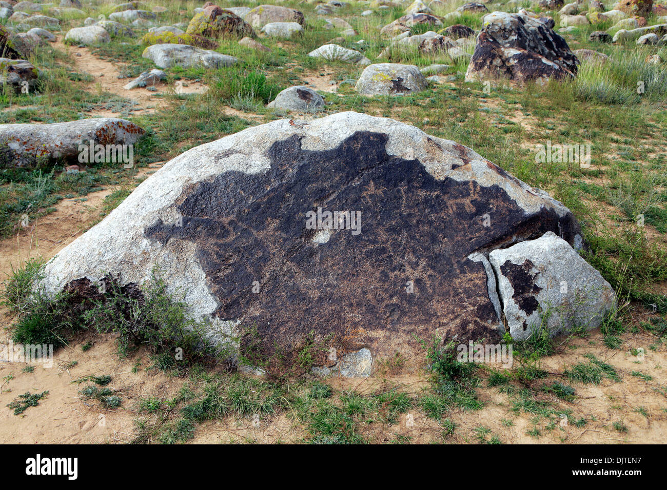 Cholpon Ata petroglyphs, Issyk Kul oblast, Kyrgyzstan Stock Photo - Alamy
