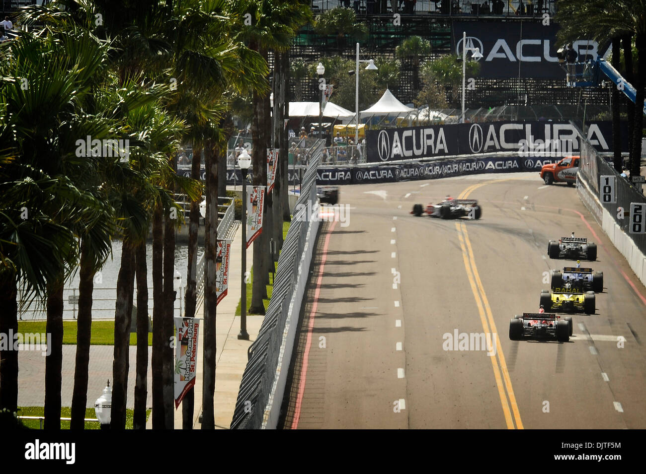 Palm Trees provide a beautiful backdrop during racing action from the ...