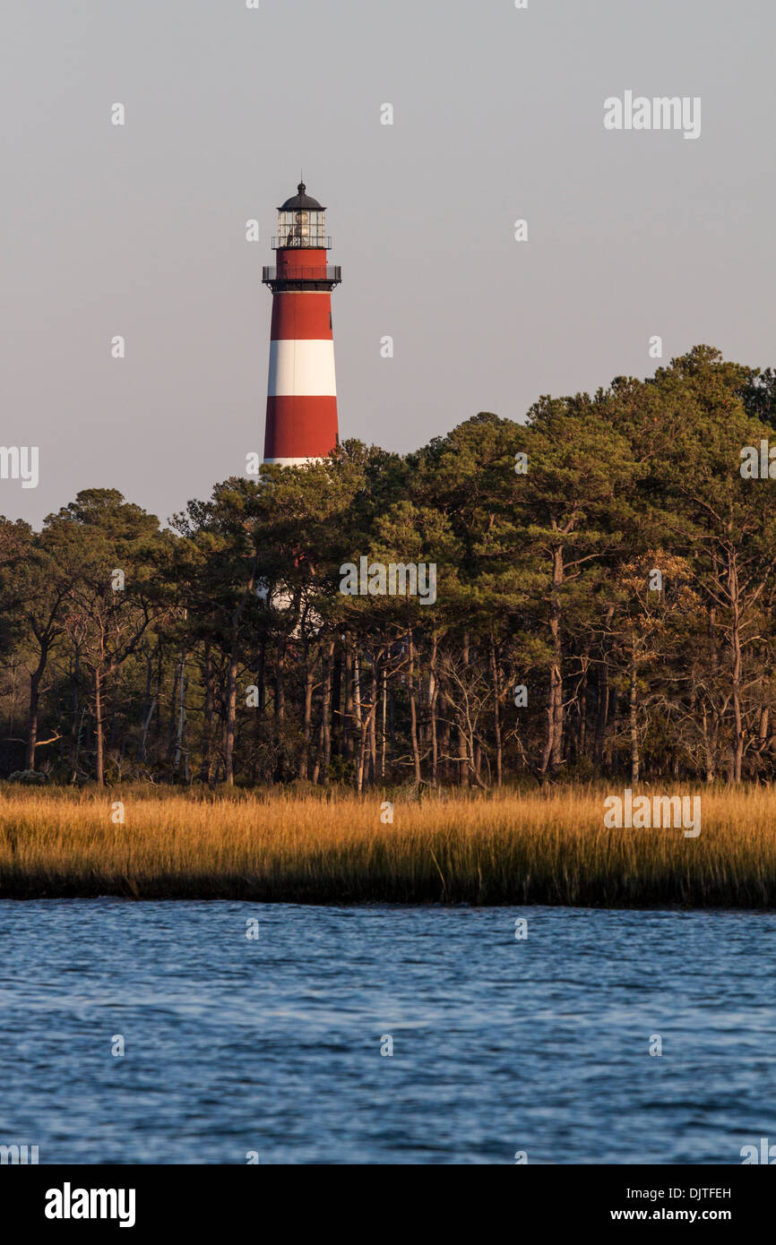 Assateague Lighthouse, built in 1867, on Assateague Island on the ...