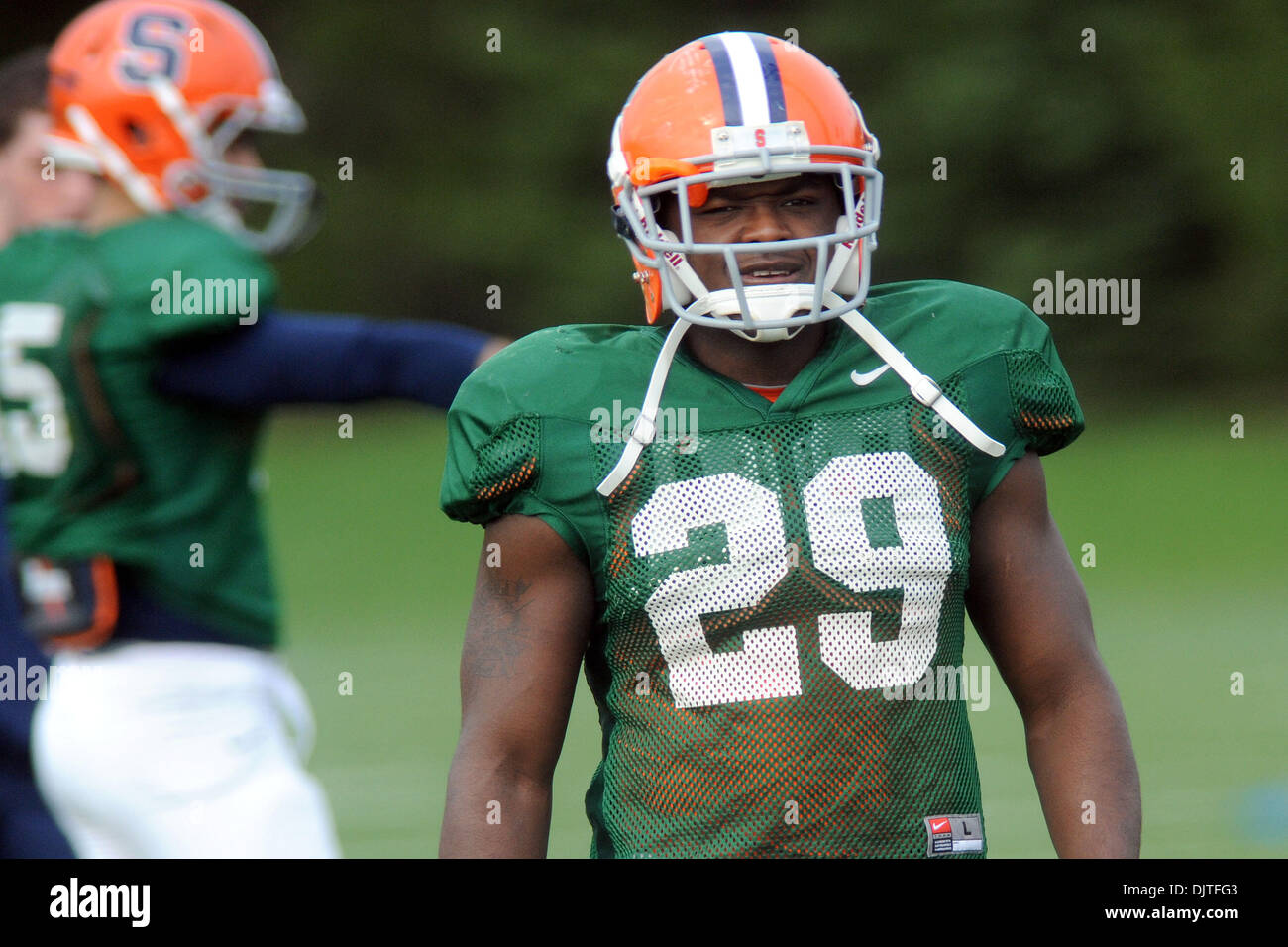 07 2010: Syracuse running back Antwon Bailey (29) walks the sideline ...