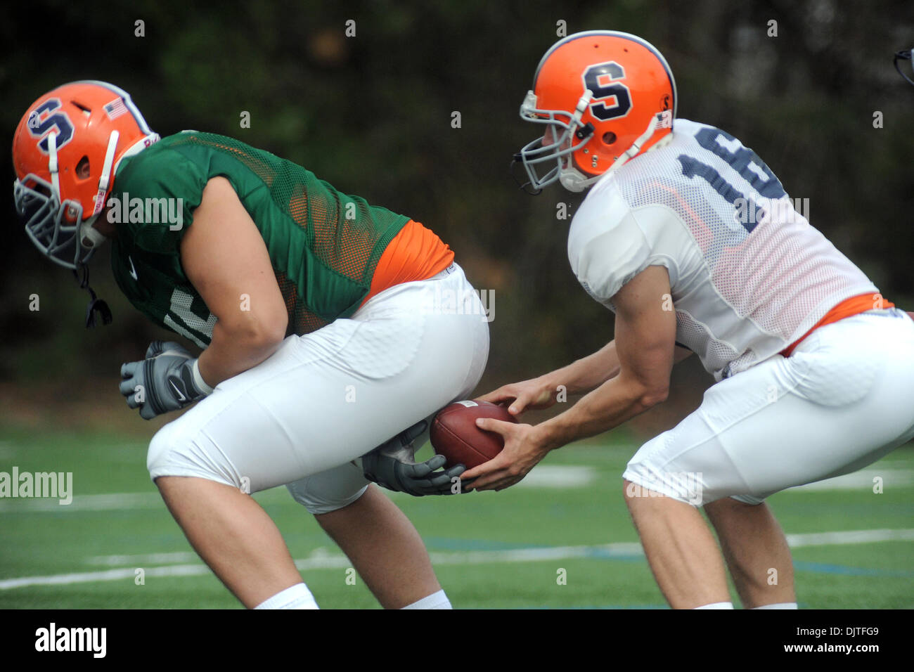 07 2010: Syracuse quarterback James Jarrett (16) takes the snap form ...